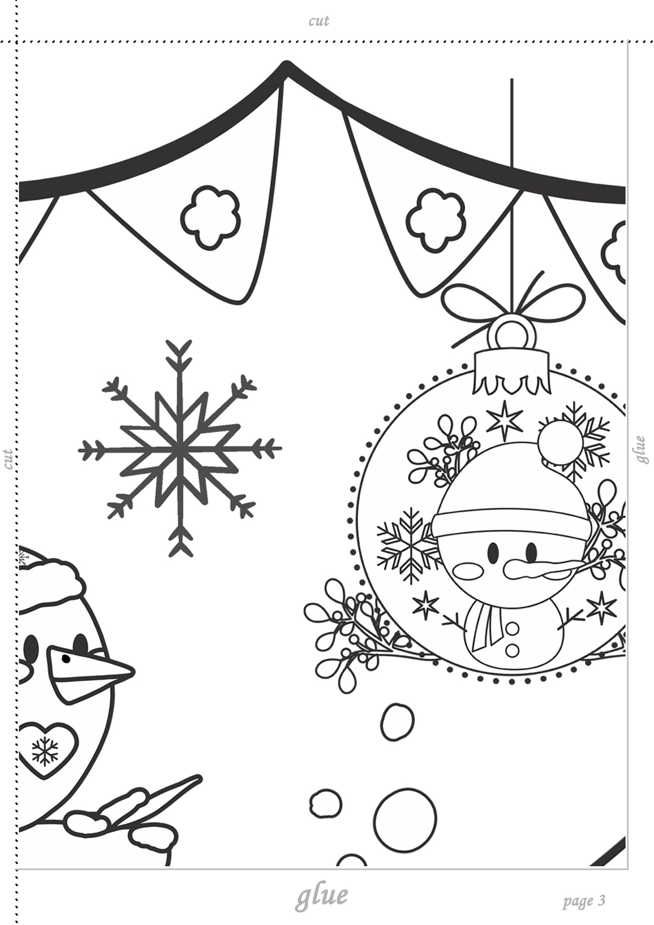 Christmas Winter Extra Large Giant Children's Poster Kids Colour Pages ...