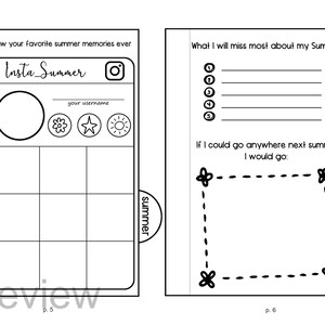 All About My Summer Flip Book for Kids | Back to School Printable ...