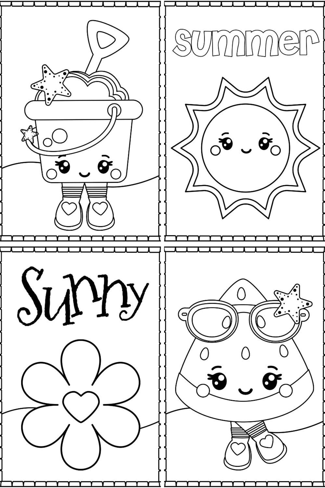 Summer Coloring Pages for Kids Beach Coloring Book Printable Coloring ...