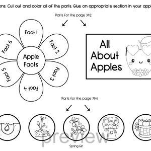 Apple Life Cycle Mini Book | Apple Day Lesson Unit | Apple Unit Study ...