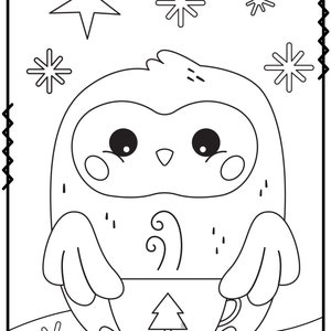 Christmas Animals Coloring Pages Printables for Kids | Winter Coloring ...
