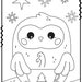 Christmas Animals Coloring Pages Printables for Kids | Winter Coloring ...