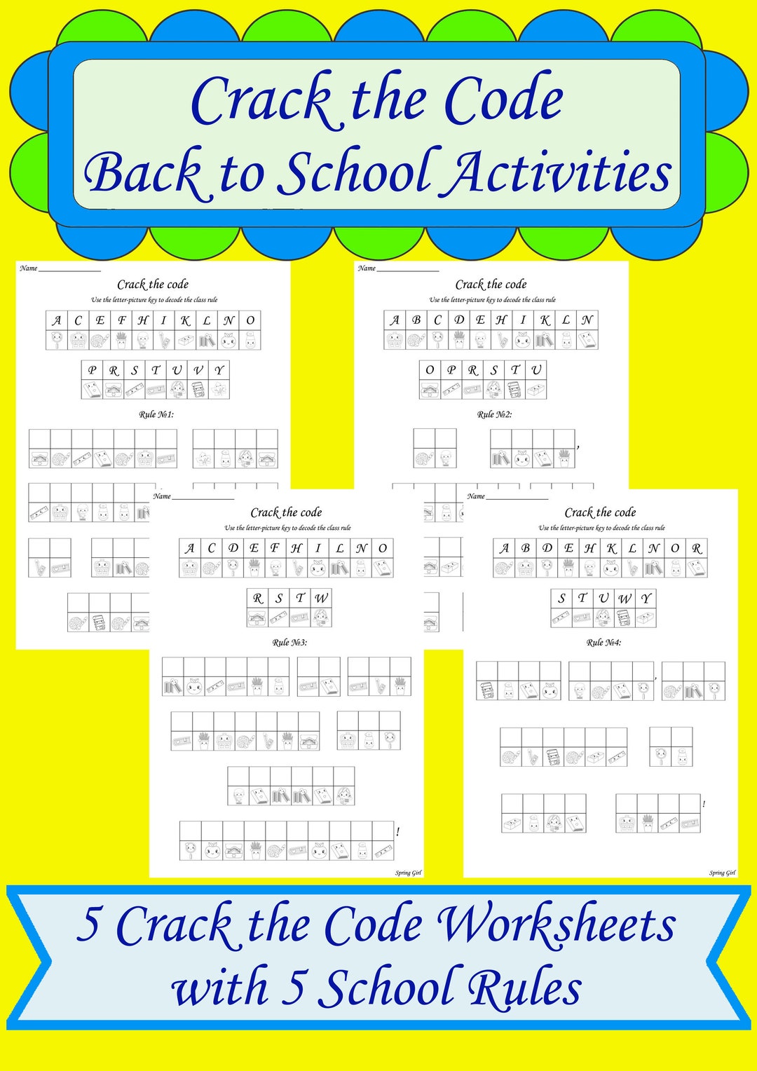 Back to School/school Rules Activity - Etsy