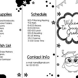 Back to School Trifold Brochure | Open House Template | Meet the ...