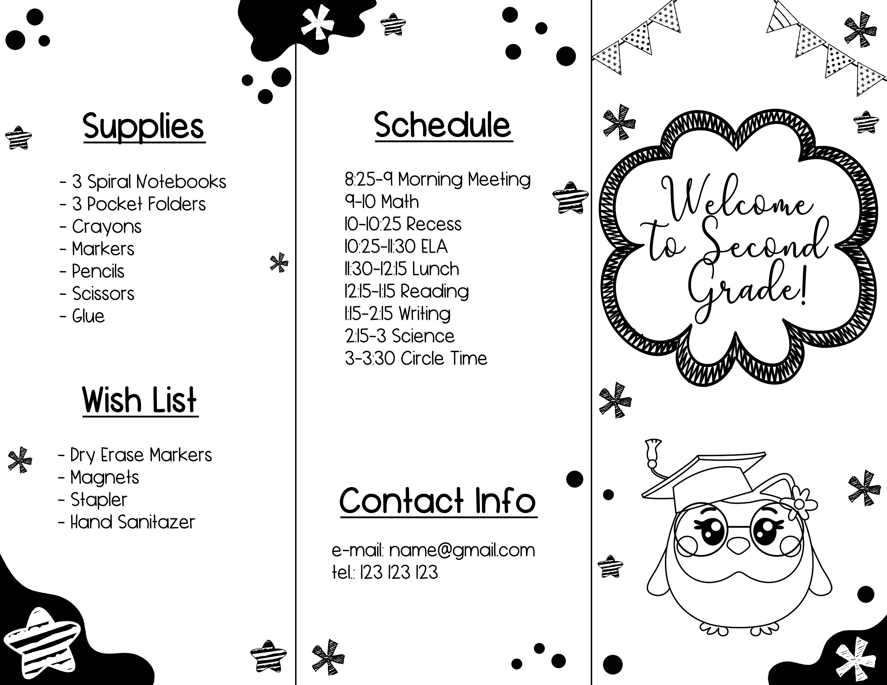 Back to School Trifold Brochure | Open House Template | Meet the ...