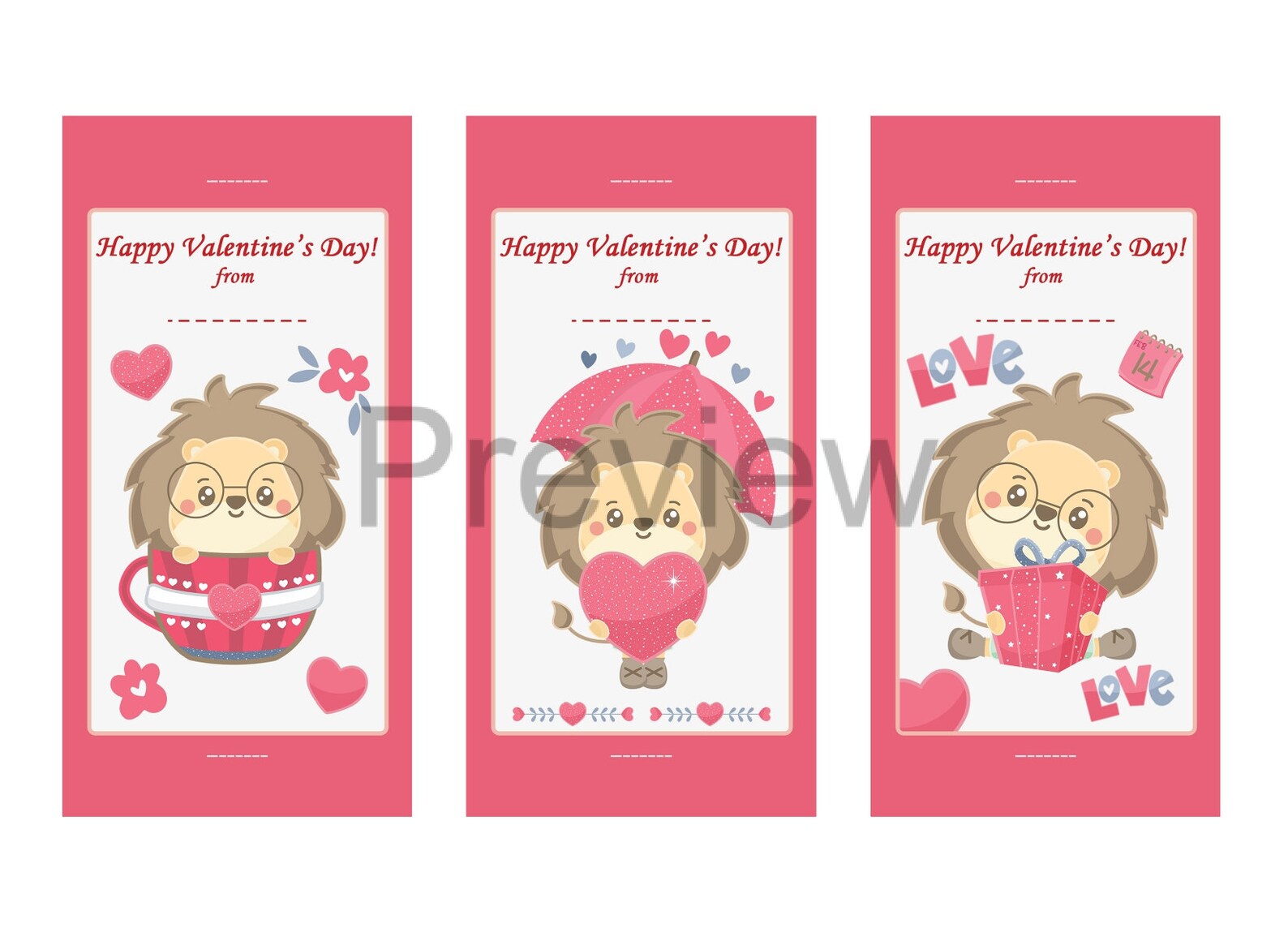 Valentine's Day Pencil Card | Gift Tag | Printable Pencil Holder ...
