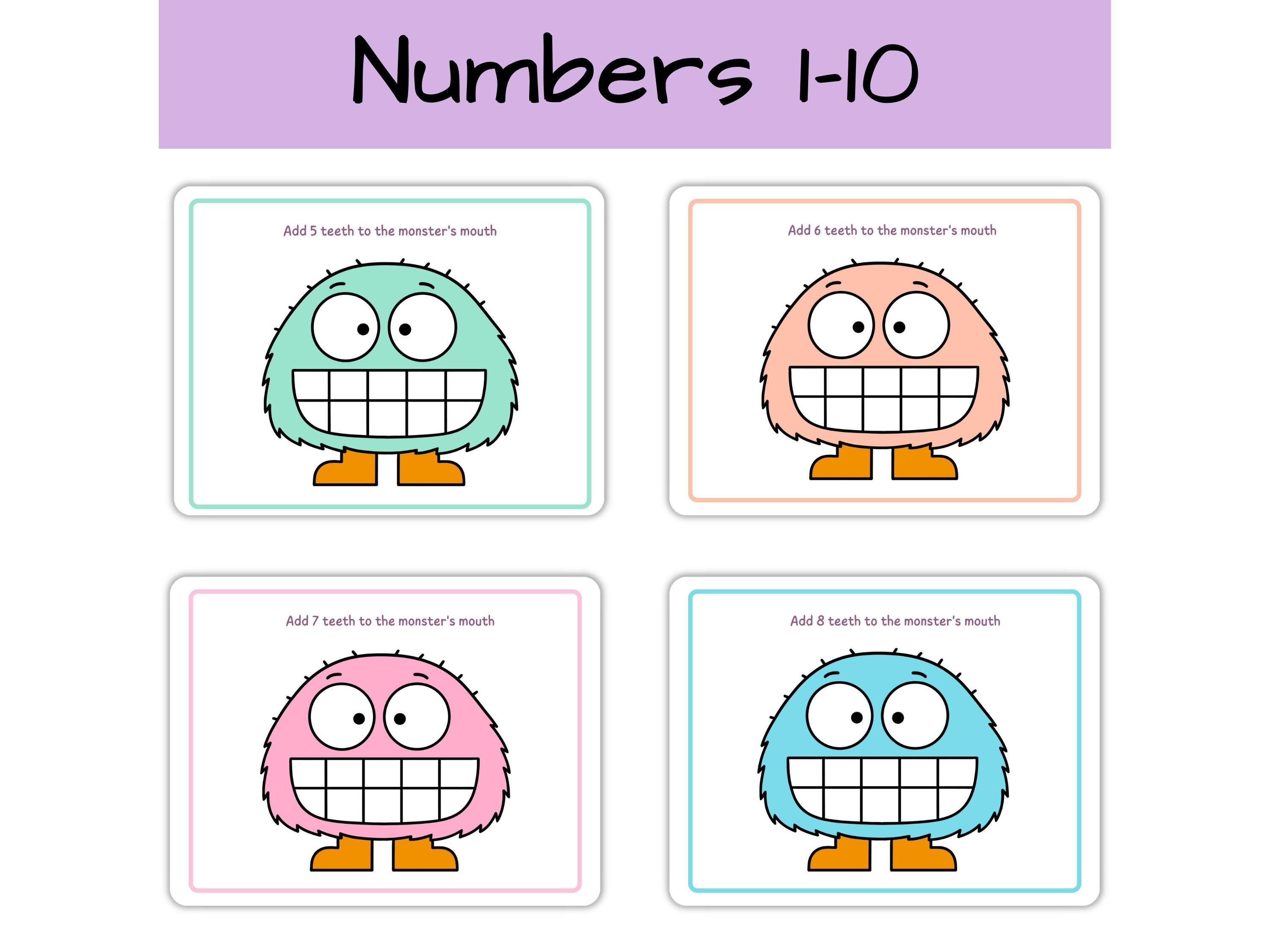 Printable Monster Counting Worksheets | Numbers Worksheets | Fun Math ...
