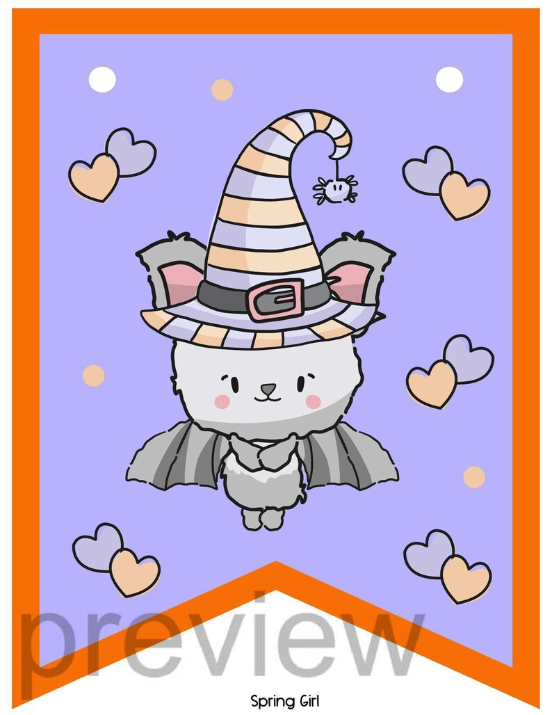 Halloween Printable Bunting Banner | Halloween Party Decoration ...