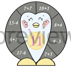 Winter Penguins Counting Cards • Penguins Clip Cards •winter Theme ...