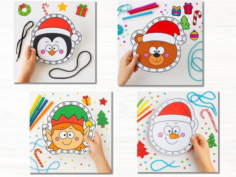 Christmas Lacing Cards | Preschool Fine Motor Activities | Montessori ...