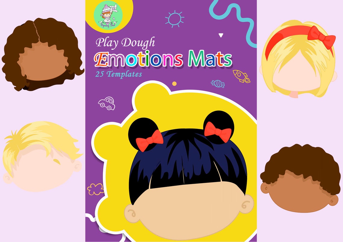 Feelings and Emotions Play Dough Mats Play Doh Worksheets Preschool ...