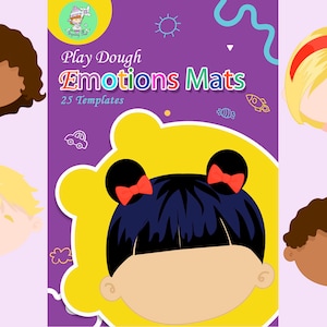 Feelings and Emotions Play Dough Mats | Play Doh Worksheets | Preschool ...