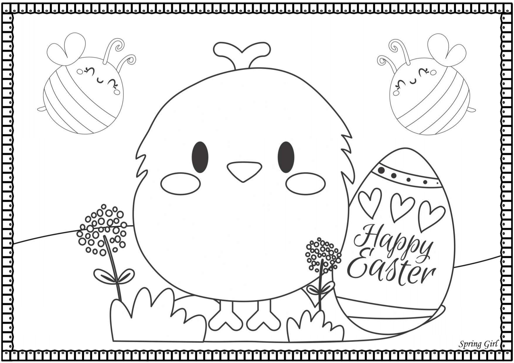 Easter Coloring Book Printable Coloring Pages Easter Kids Worksheets ...