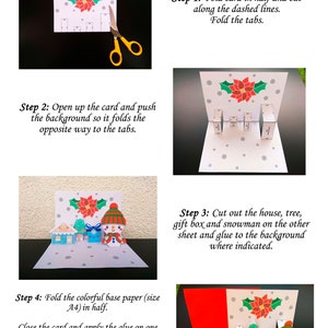 3D Christmas Pop up Card Paper Craft - Etsy