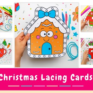 Christmas Lacing Cards | Preschool Fine Motor Activities | Montessori ...