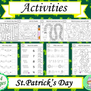 St. Patrick's Day Learning Pack, Activity Pack, Worksheets, Bundle ...