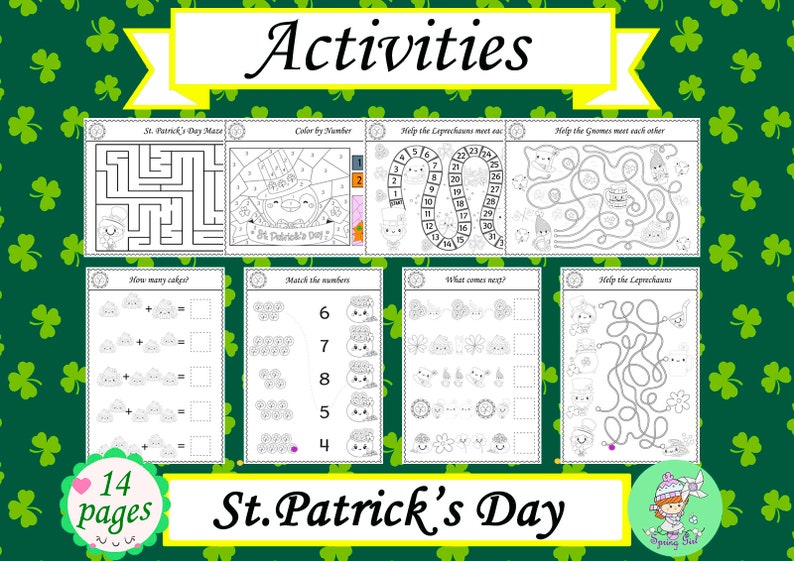 St. Patrick's Day Learning Pack, Activity Pack, Worksheets, Bundle ...