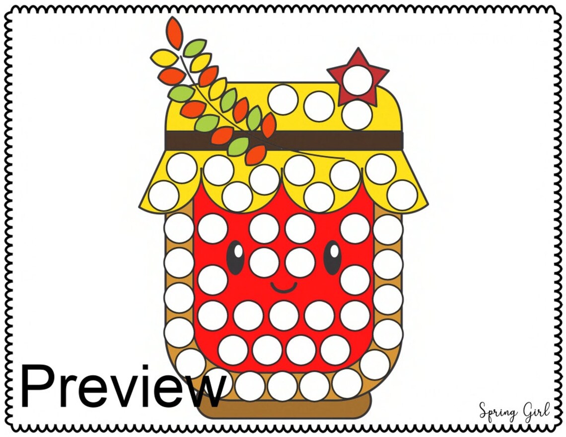 Thanksgiving Dot Marker Coloring Pages, Thanksgiving PDF, Thanksgiving ...