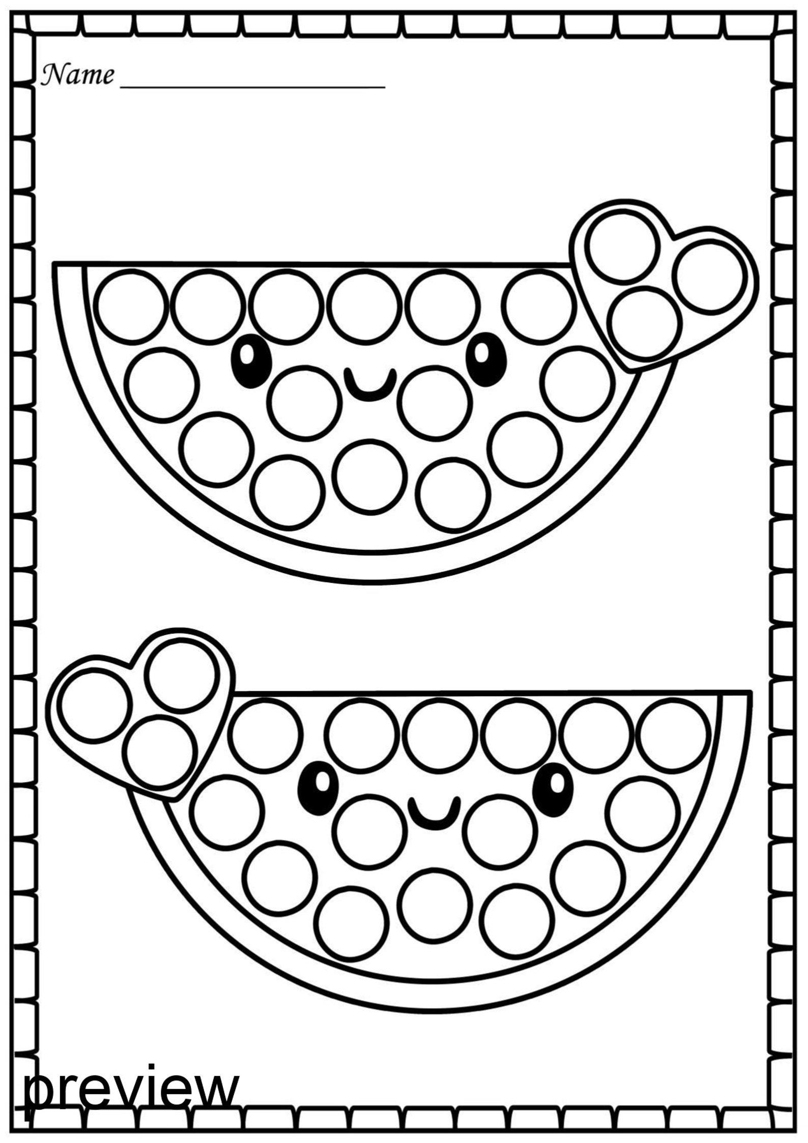 Dot Markers Summer Worksheets | Do a Dot Printables Mats for Toddlers ...