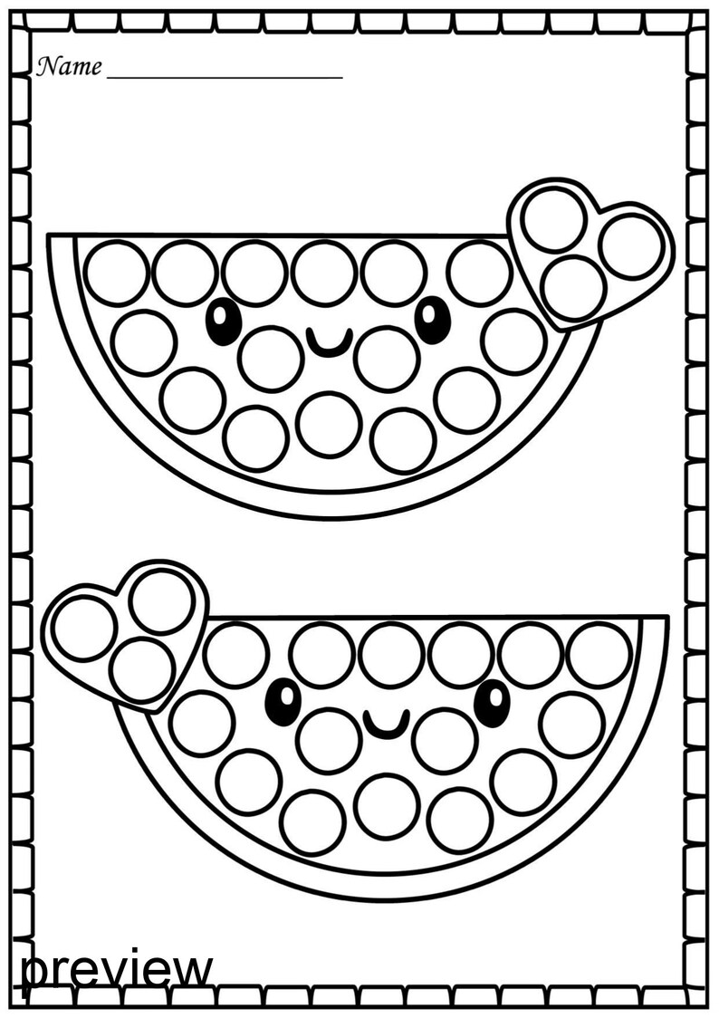 Dot Markers Summer Worksheets | Do a Dot Printables Mats for Toddlers ...