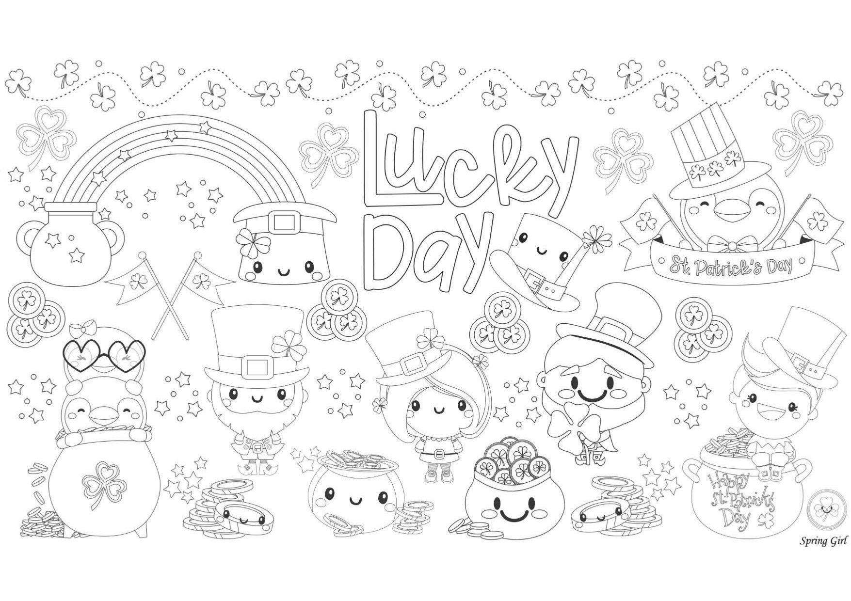 St. Patrick's Day Collaborative Poster Coloring Wall - Etsy