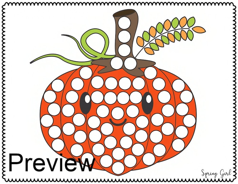 Thanksgiving Dot Marker Coloring Pages, Thanksgiving PDF, Thanksgiving ...