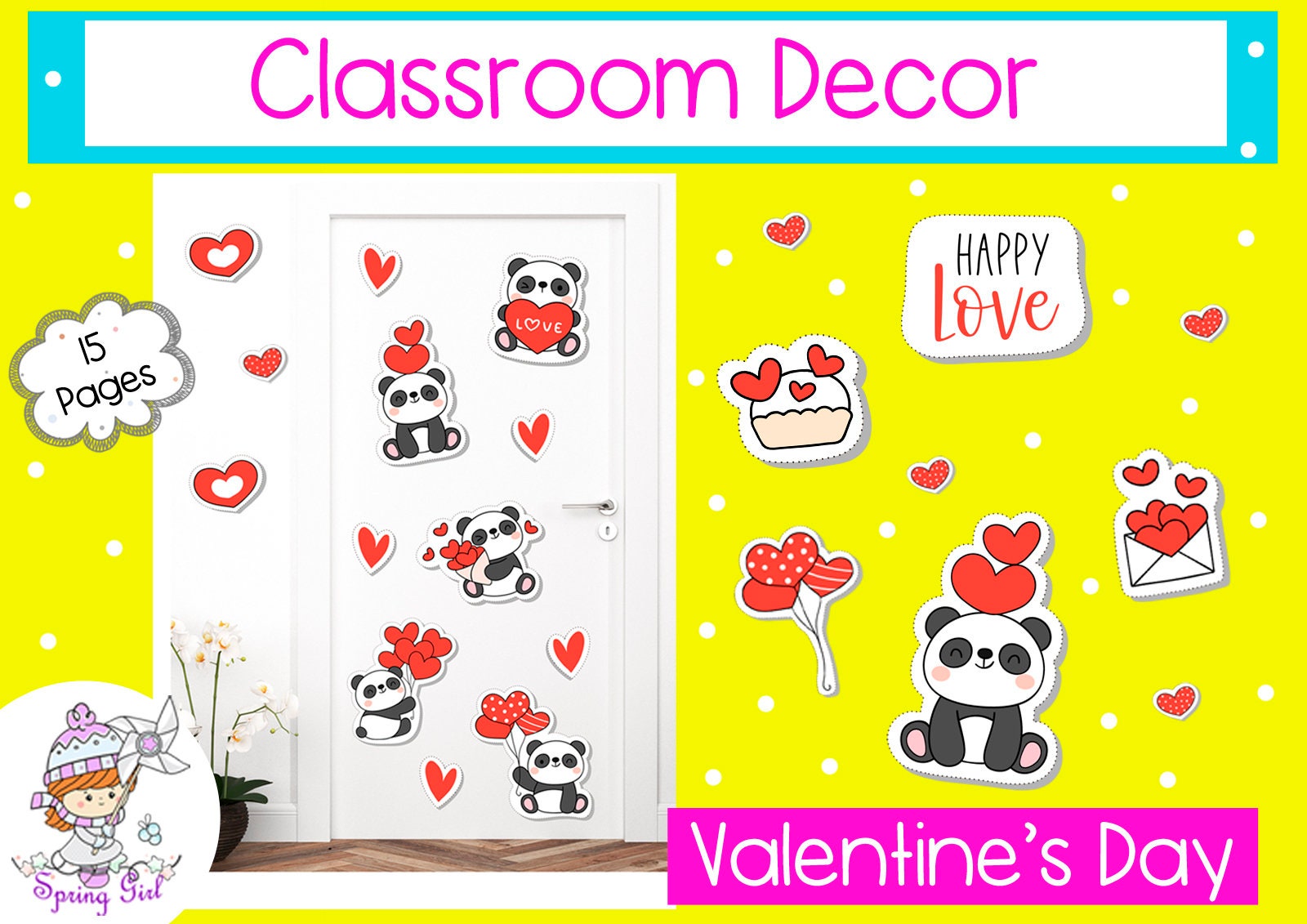 Valentine's Day Classroom Decor Bulletin Board Decoration Valentine's ...