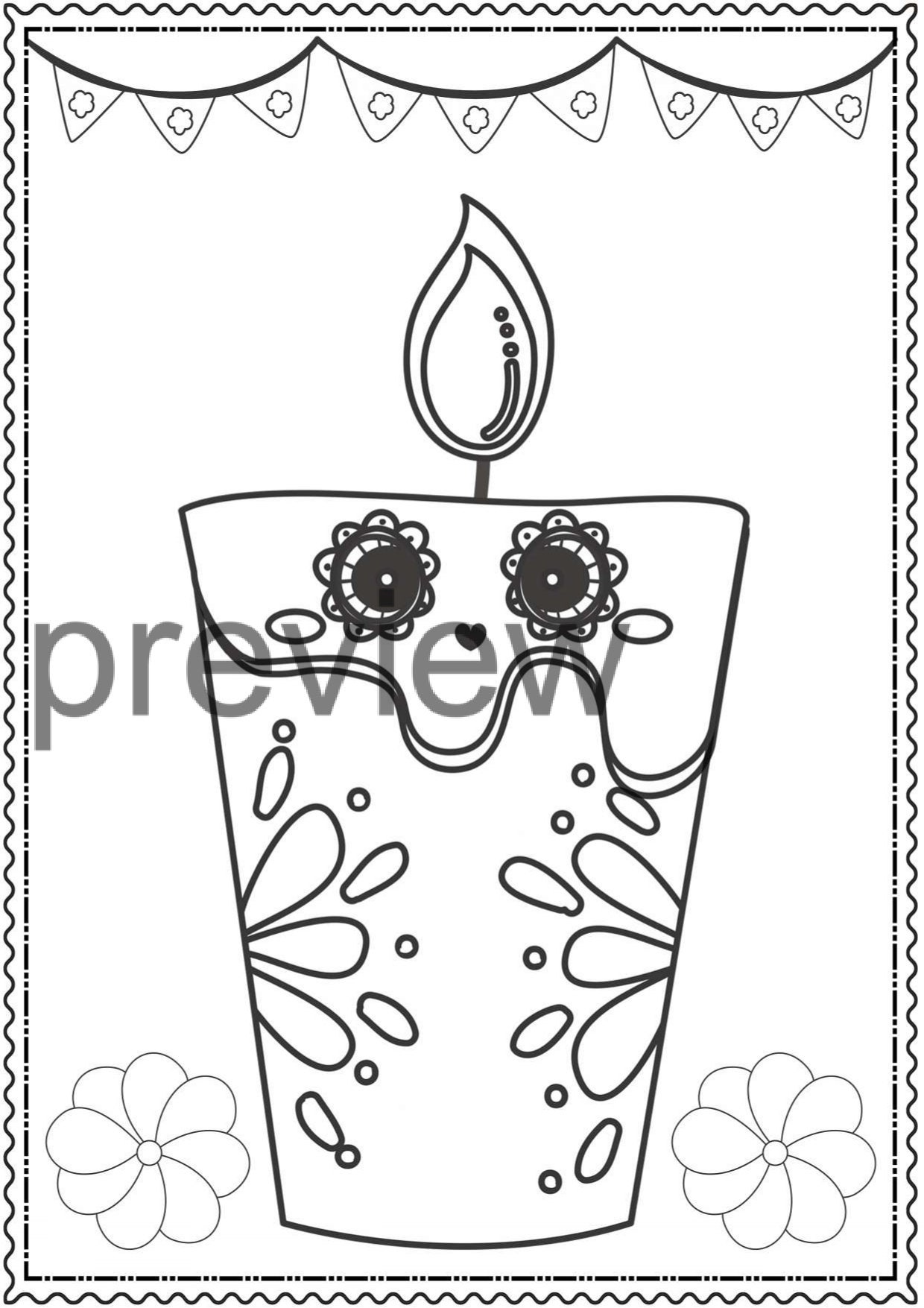 Day of the Dead/dia De Los Muertos Coloring Pages - Etsy
