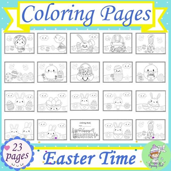 Easter Coloring Book | Printable Coloring Pages | Easter Kids ...