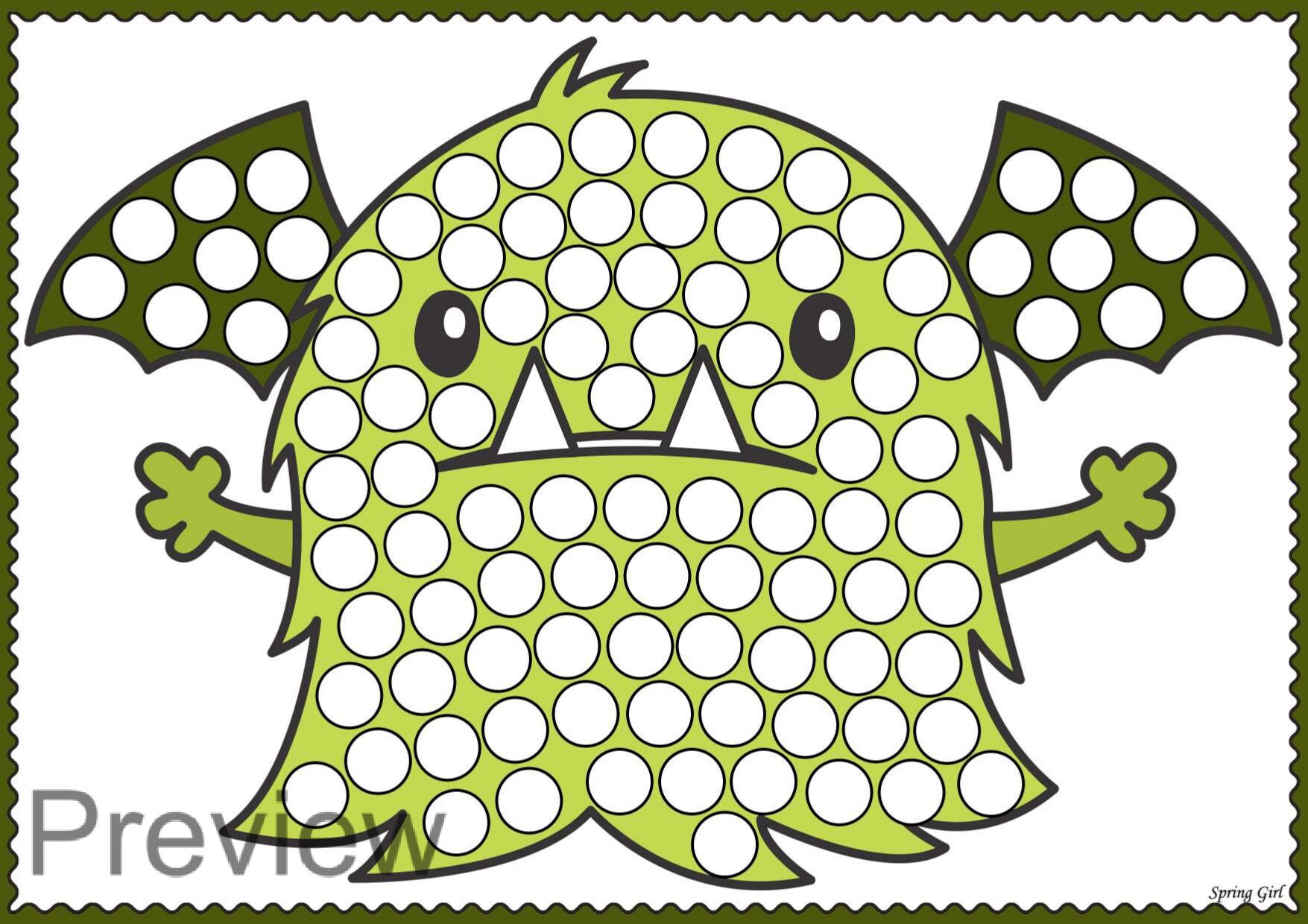 Halloween Do a Dot Mats - Etsy