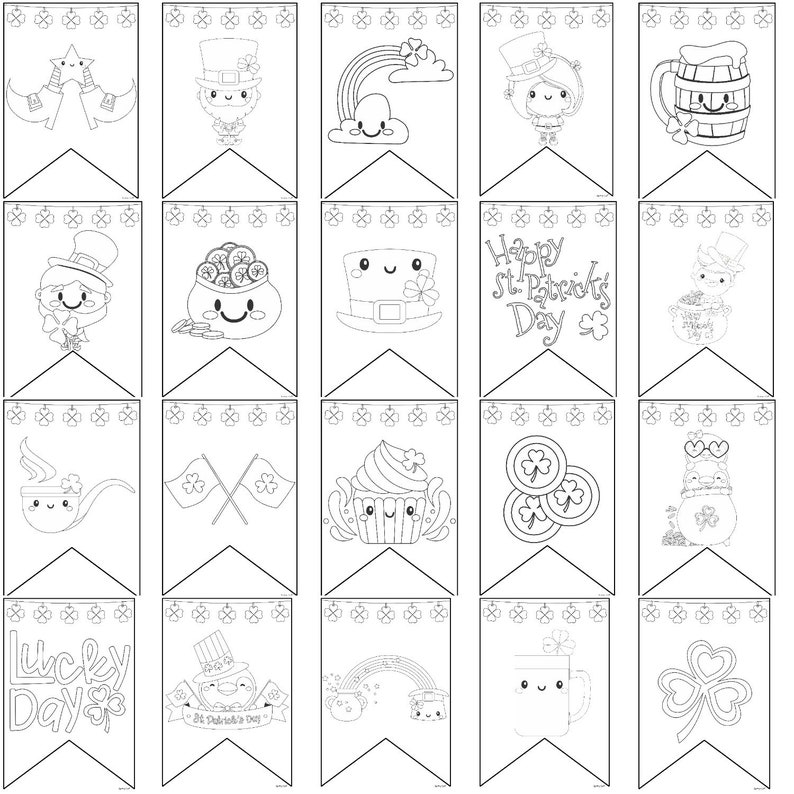 St. Patrick’s Day Decorations Printable Banner | Shamrock Printable ...