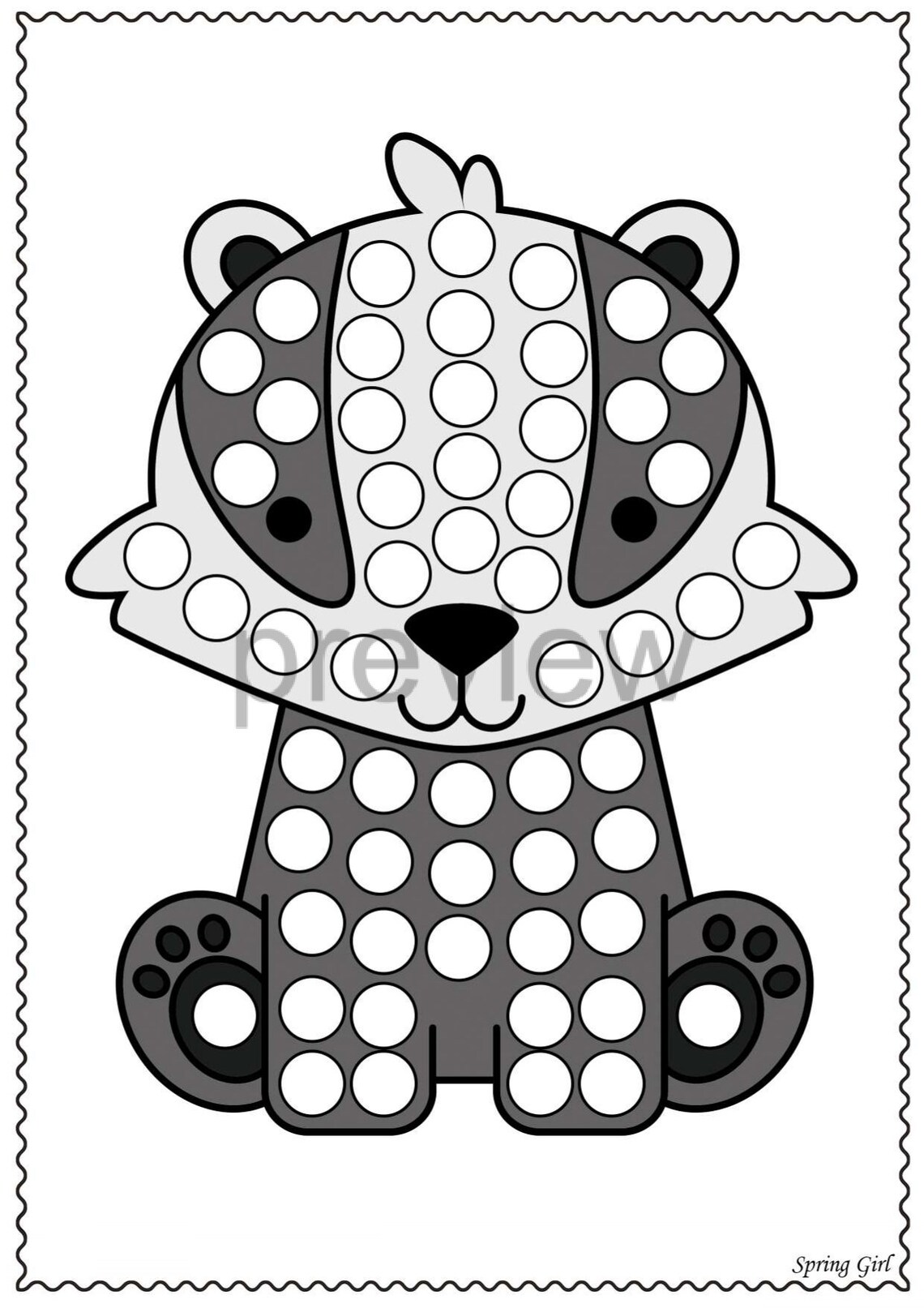 Do a Dot Mats Sheets Kids Animals Do-a-dot Painting Dot Marker ...