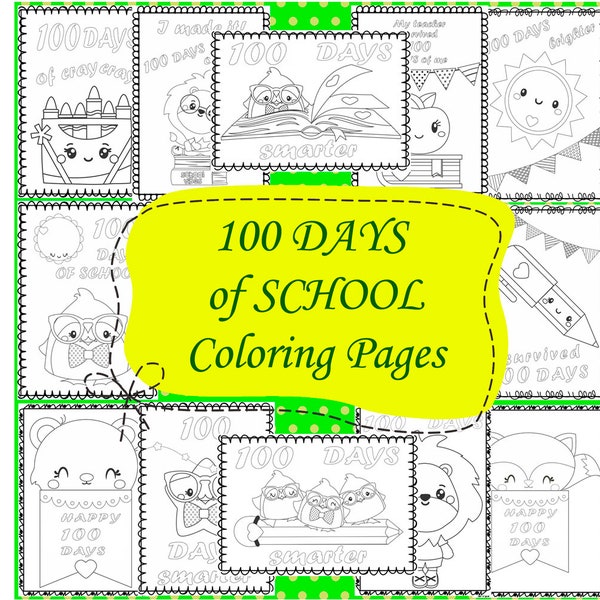 100 Coloring Pages - Etsy UK