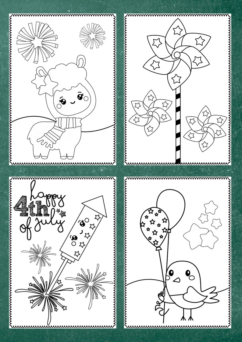 4th of July Coloring Pages for Kids, Printable Independence Day ...