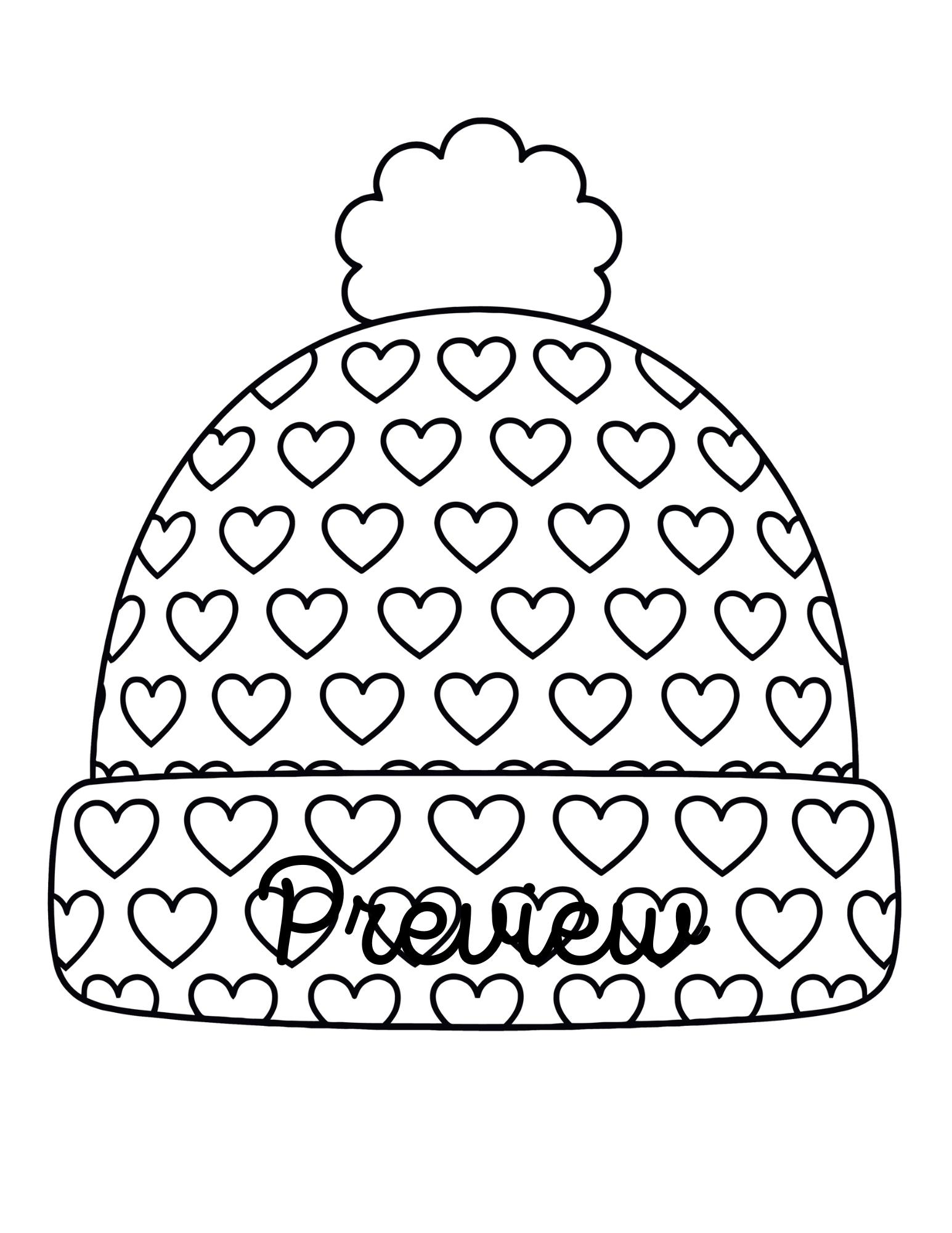 Winter Hat Paper Craft Printable | Kids Winter Activity | Instant ...
