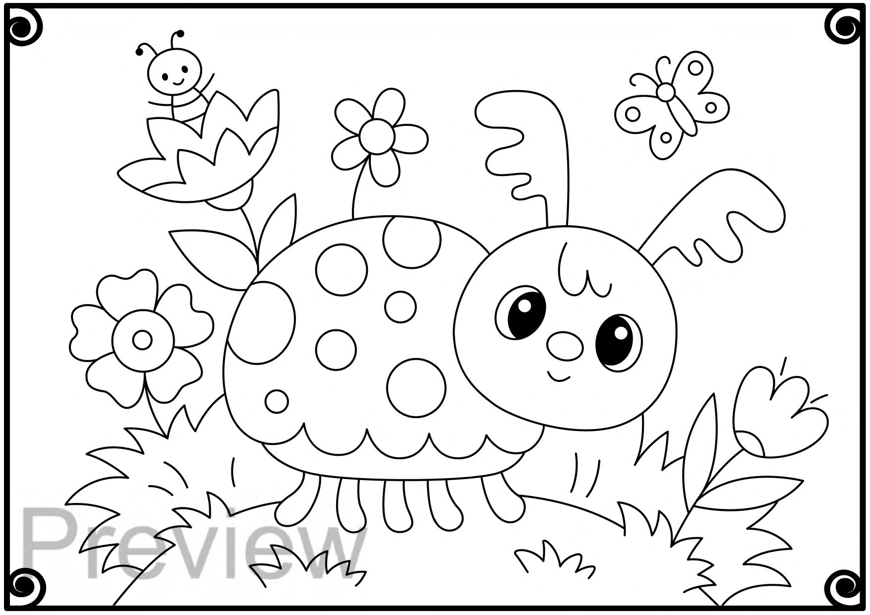 Bugs Coloring Pages | Insects Printable Coloring Sheets | Spring ...