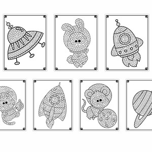 Space Activities for Kids | Q-tip Dot Painting Worksheets for Kids ...