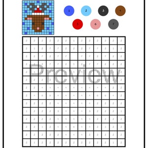Christmas Mystery Pictures Printable | Color by Number Sheets | Math ...