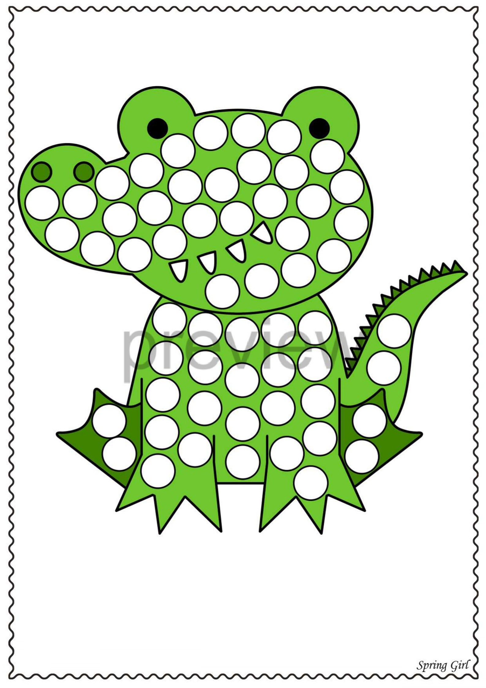 Do a Dot Mats Sheets Kids Animals Do-a-dot Painting Dot Marker ...