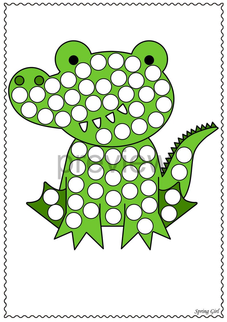 Do a Dot Mats Sheets Kids Animals Do-a-dot Painting Dot Marker ...