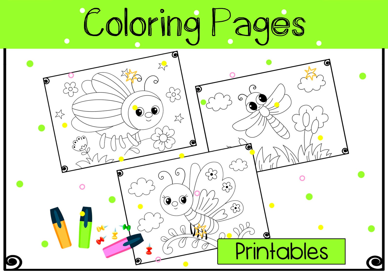 Bugs Coloring Pages | Insects Printable Coloring Sheets | Spring ...
