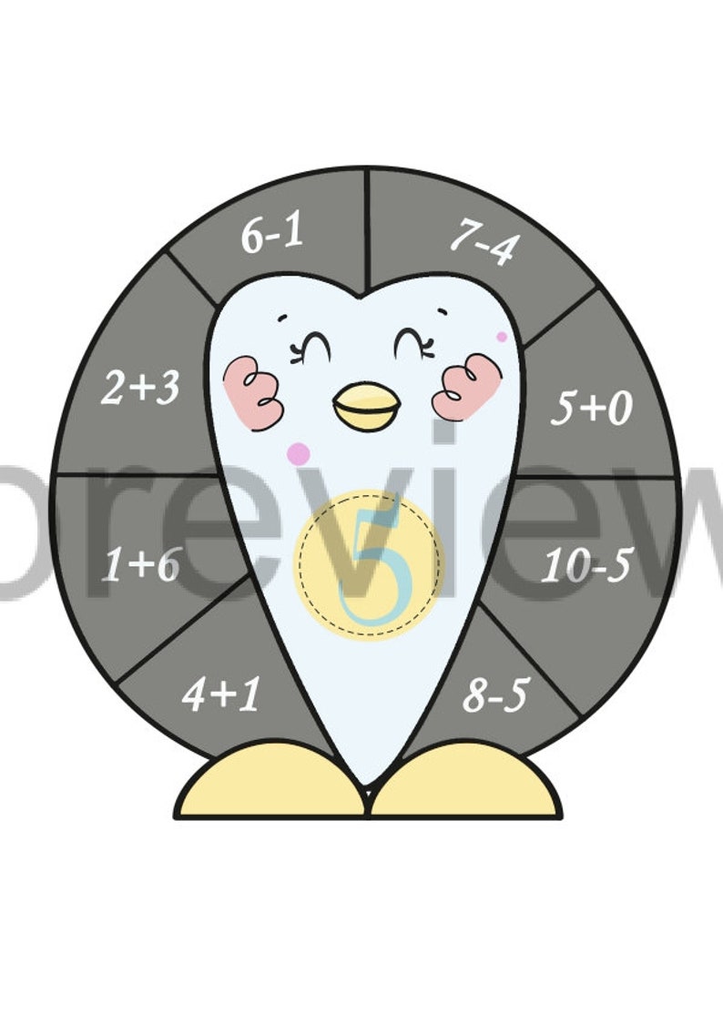 Winter Penguins Counting Cards • Penguins Clip Cards •winter Theme ...