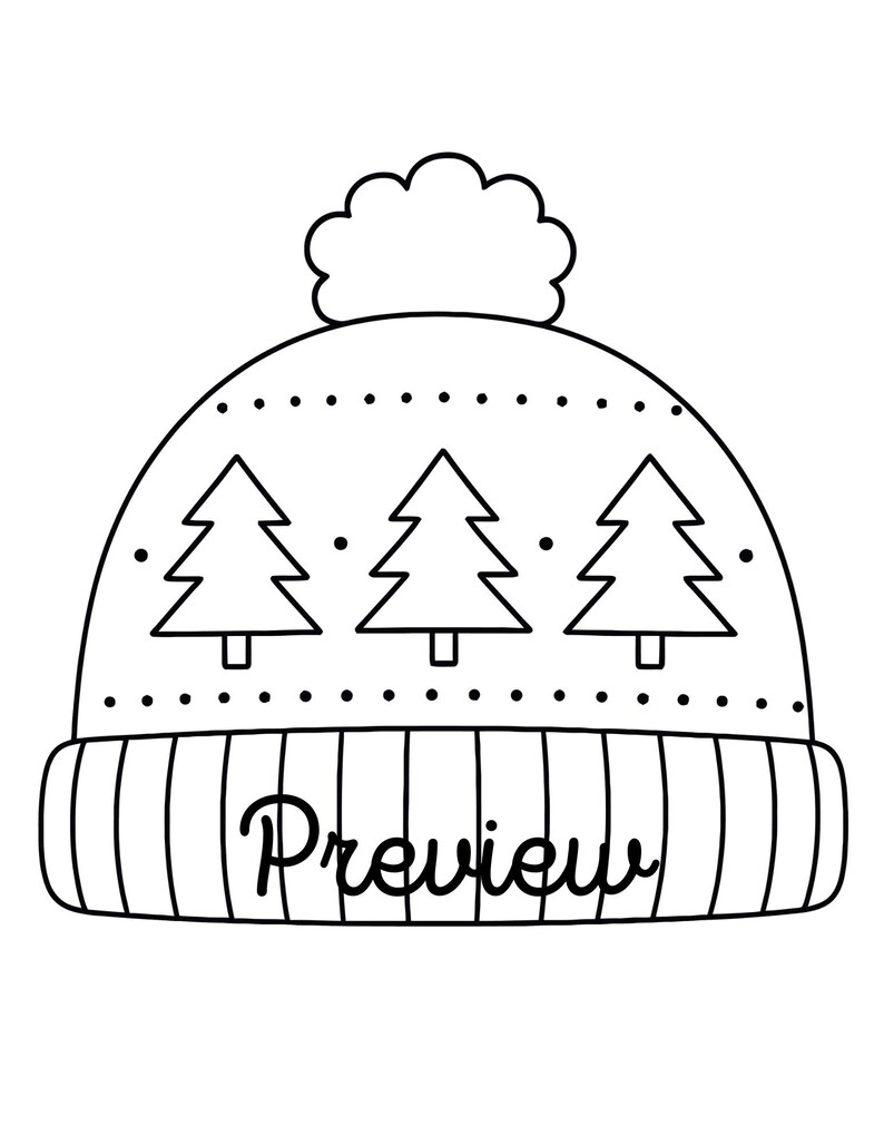 Winter Hat Paper Craft Printable | Kids Winter Activity | Instant ...