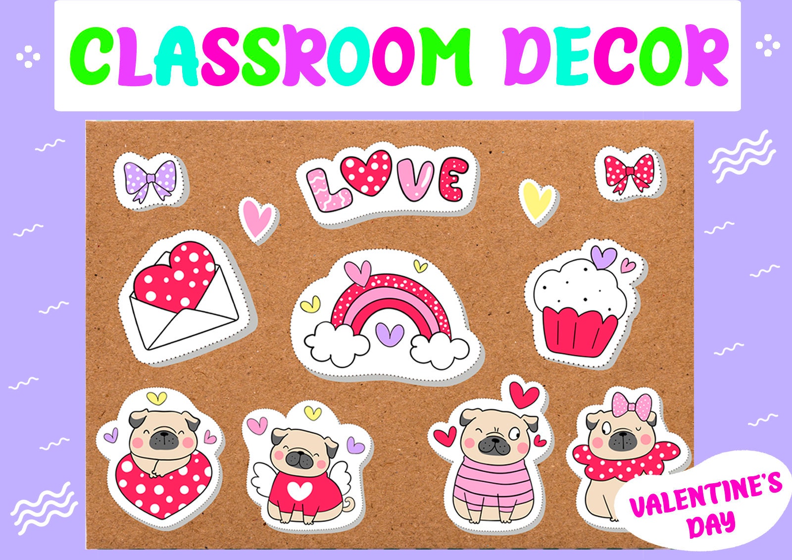 Valentine's Day Classroom Decor Bulletin Board Decoration Valentine's ...