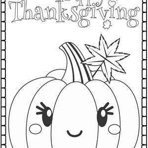 Thanksgiving Coloring Pages - Etsy