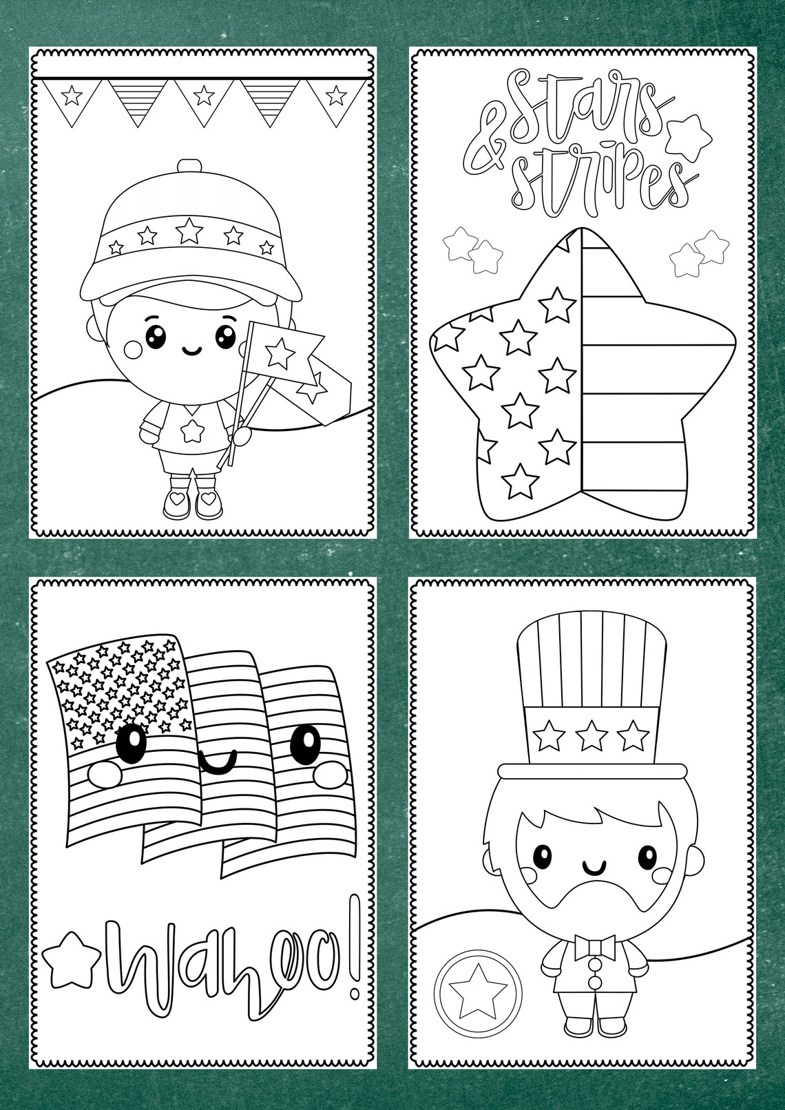 4th of July Coloring Pages for Kids, Printable Independence Day ...
