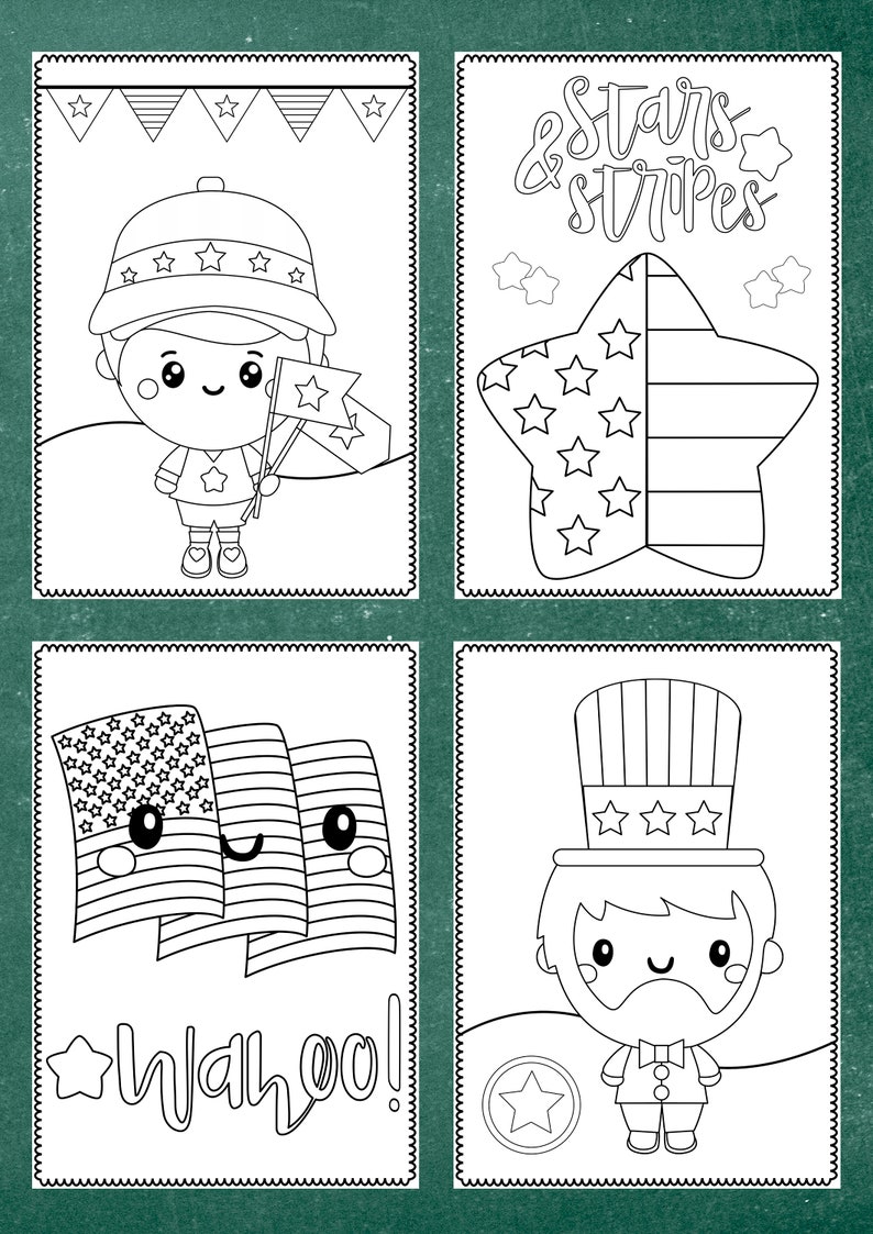4th of July Coloring Pages for Kids, Printable Independence Day ...