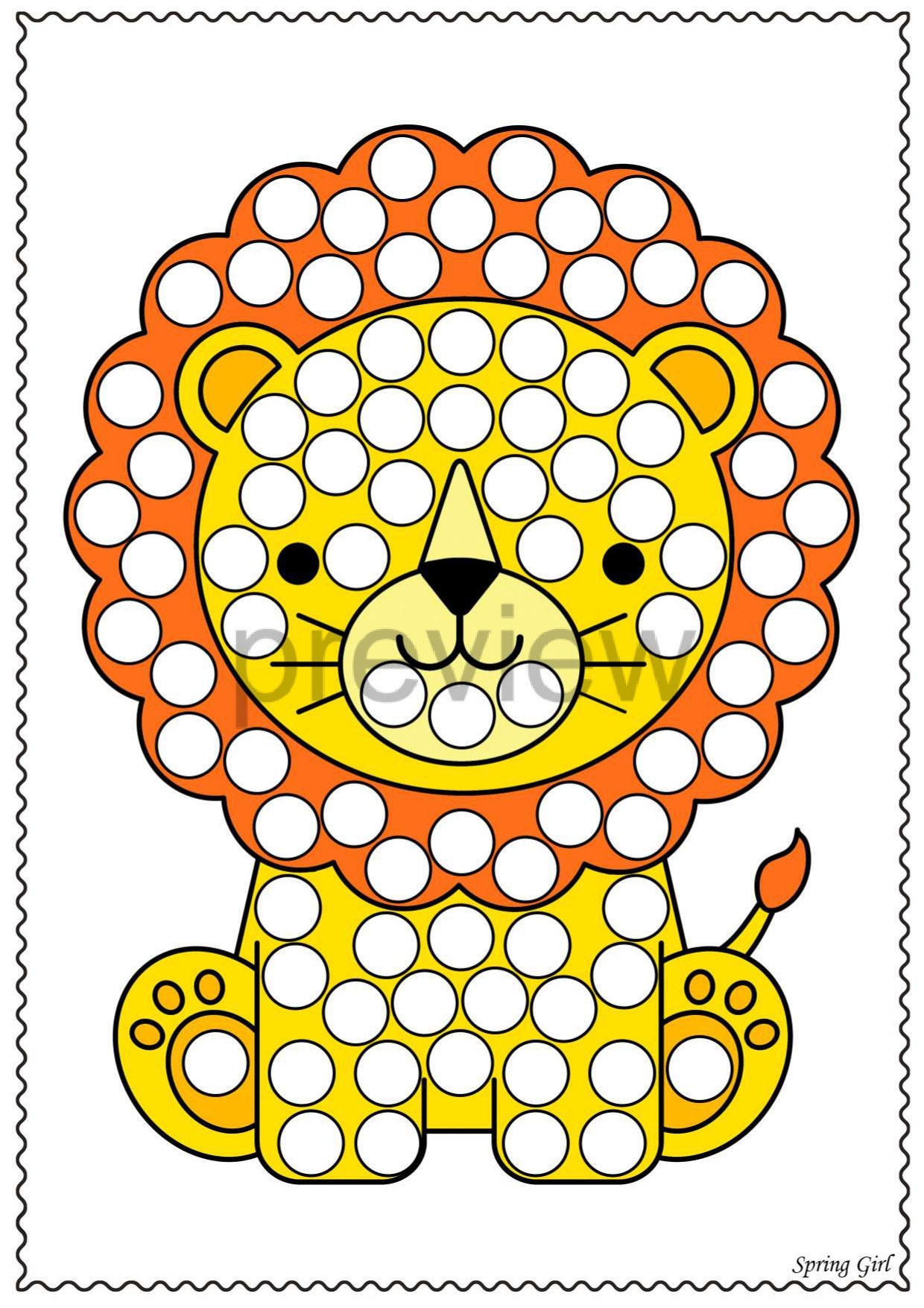 Do a Dot Mats Sheets Kids | Animals Do-a-dot Painting | Dot Marker ...