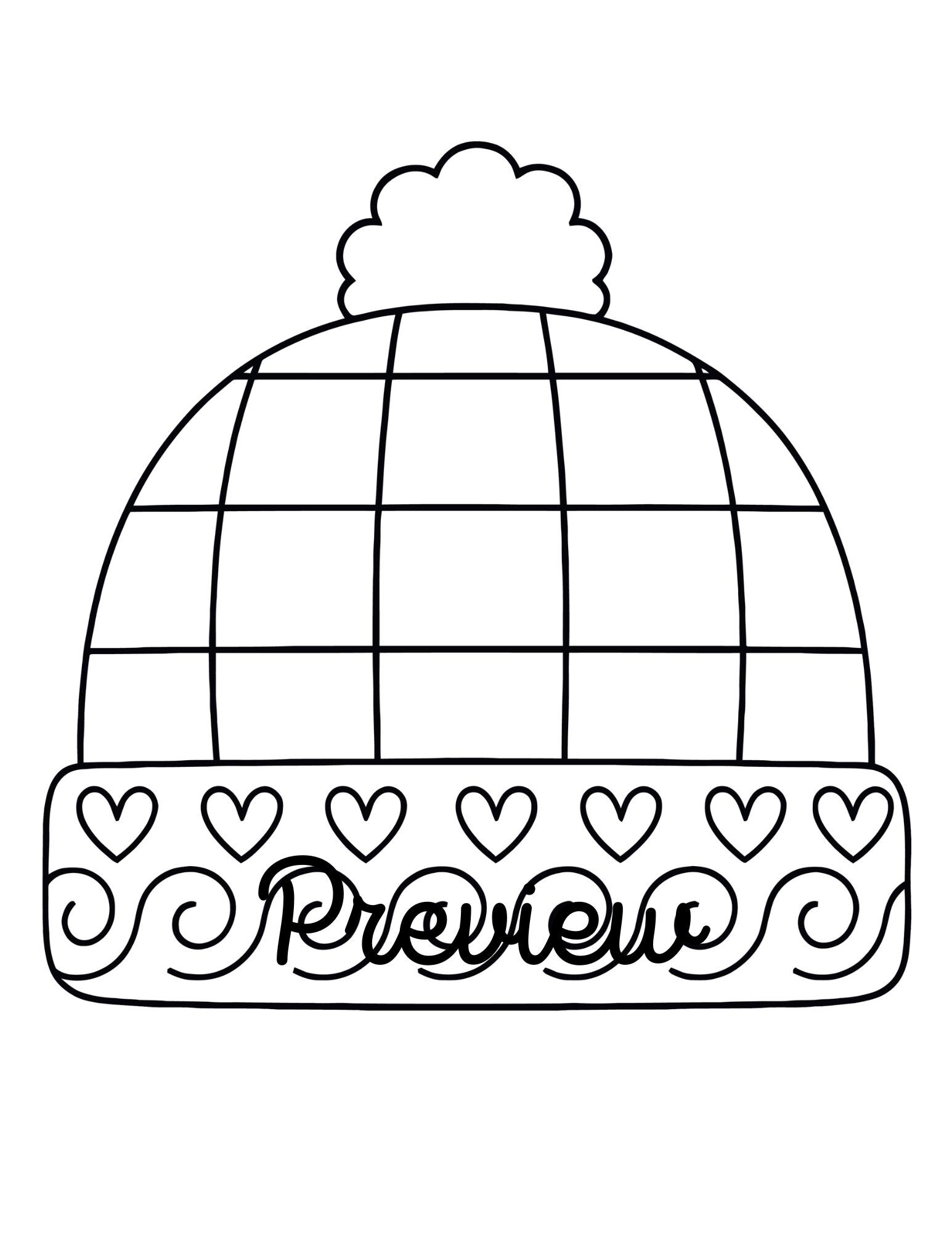 Winter Hat Paper Craft Printable | Kids Winter Activity | Instant ...