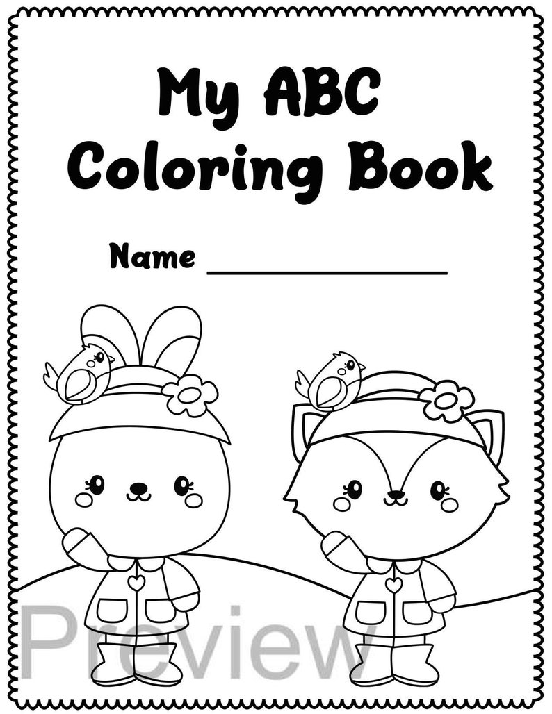Alphabet Coloring Pages | Printable ABC Coloring Book | Back to School ...